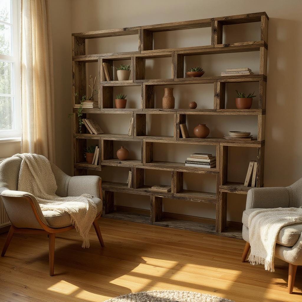 Reclaimed Wood Bookcase / Shelving Unit - scaffold furniture - widebox